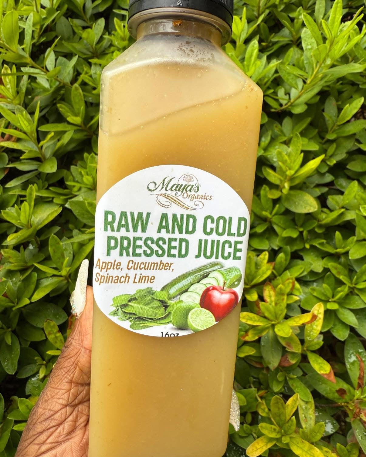 Raw & Cold-Pressed Detox Juice – Apple, Cucumber, Spinach & Lime (16oz ...